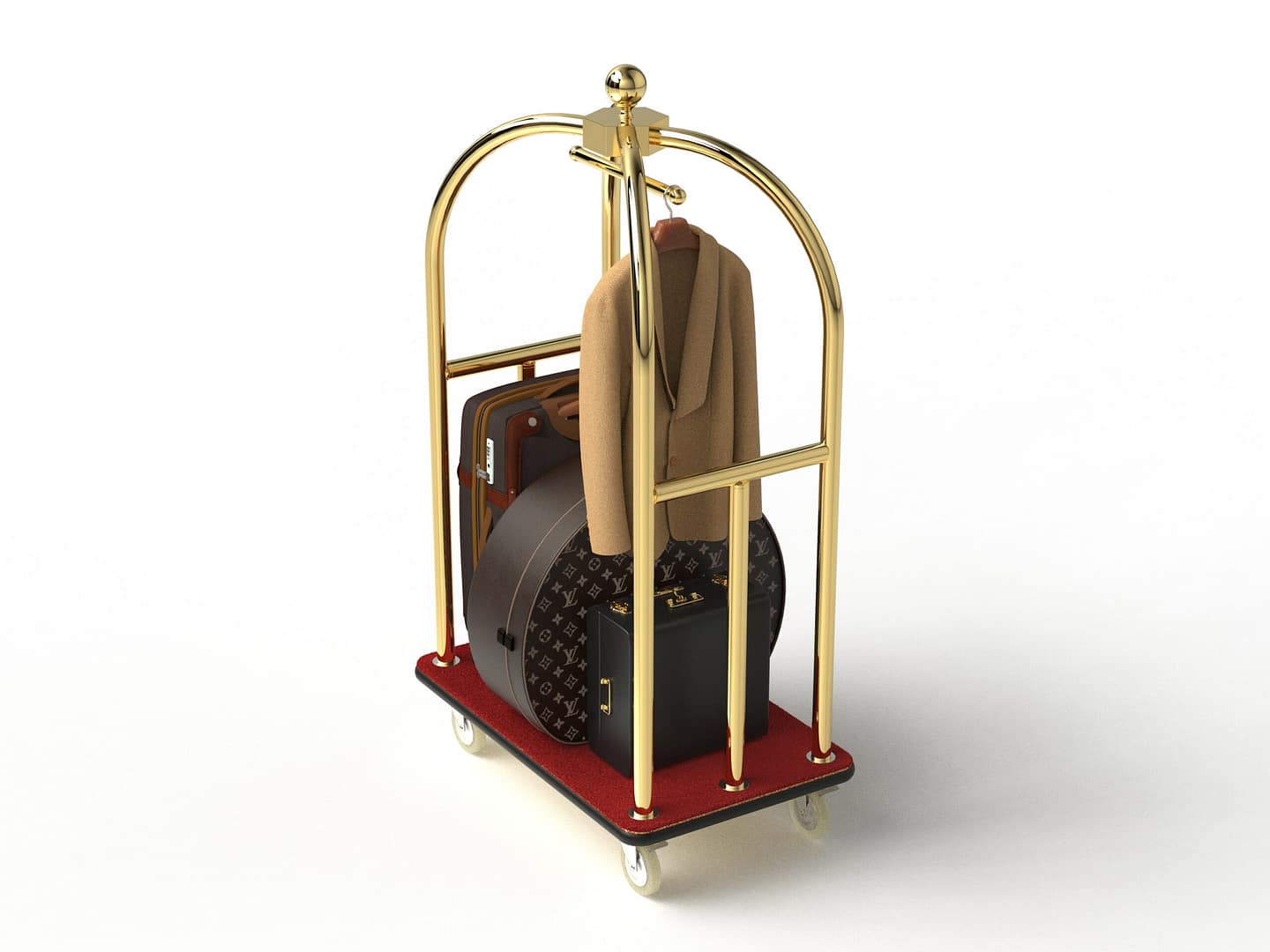Crown Luggage Cart | Luxury Crown Luggage Cart for Hotels