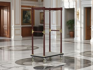 Movendis Provides Luxury Wooden Luggage Cart with Wheels