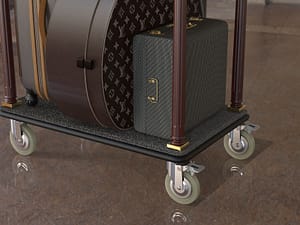 Movendis Provides Luxury Wooden Luggage Cart with Wheels