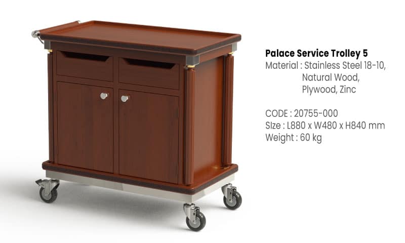 Palace Service Trolley | Luxury wooden Service Trolley