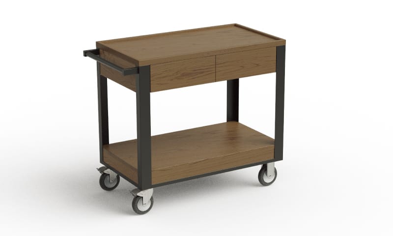Arche Service Trolley for Hotels - Durable Two Shelf Trolley