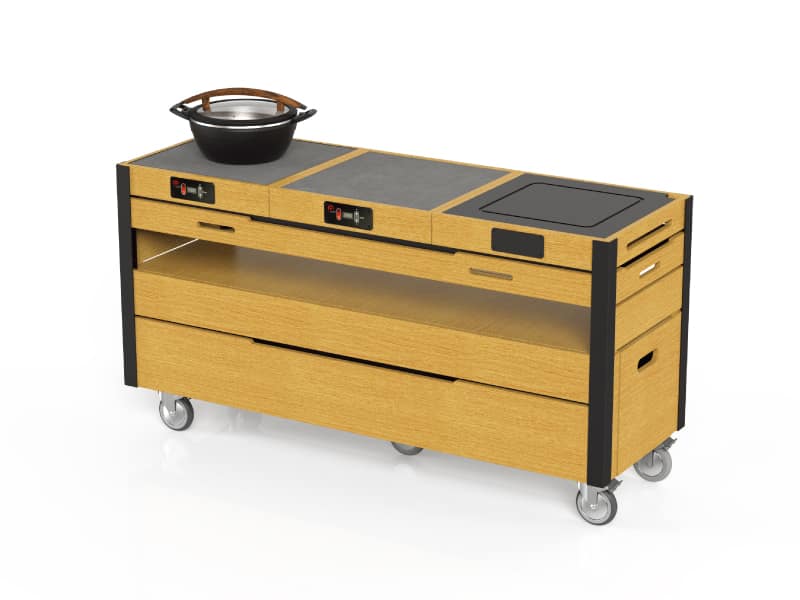 Best Eco Trolley - Modern Wooden Buffet Trolley with Modules