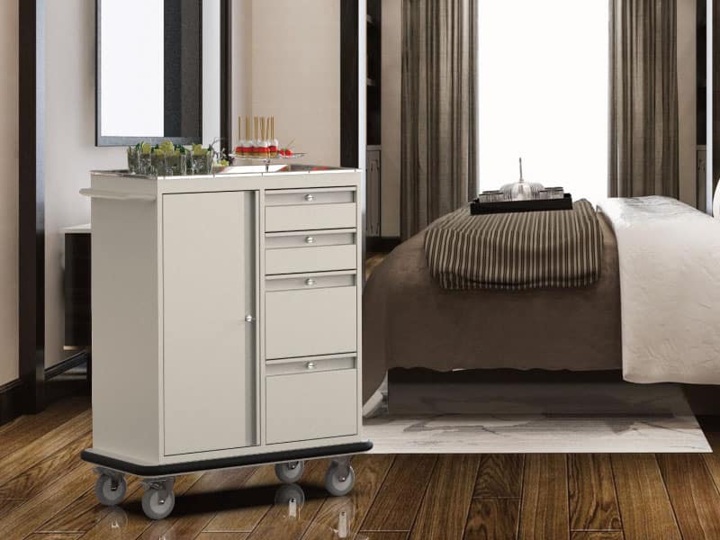 Mini Bar Restocking Cart | Hotel Mini Bar Cart with Drawers