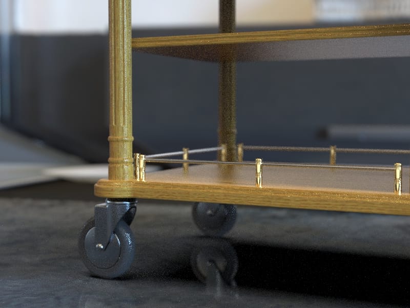 Royal Flambé Trolley with Gas Burner for Events and Hotels